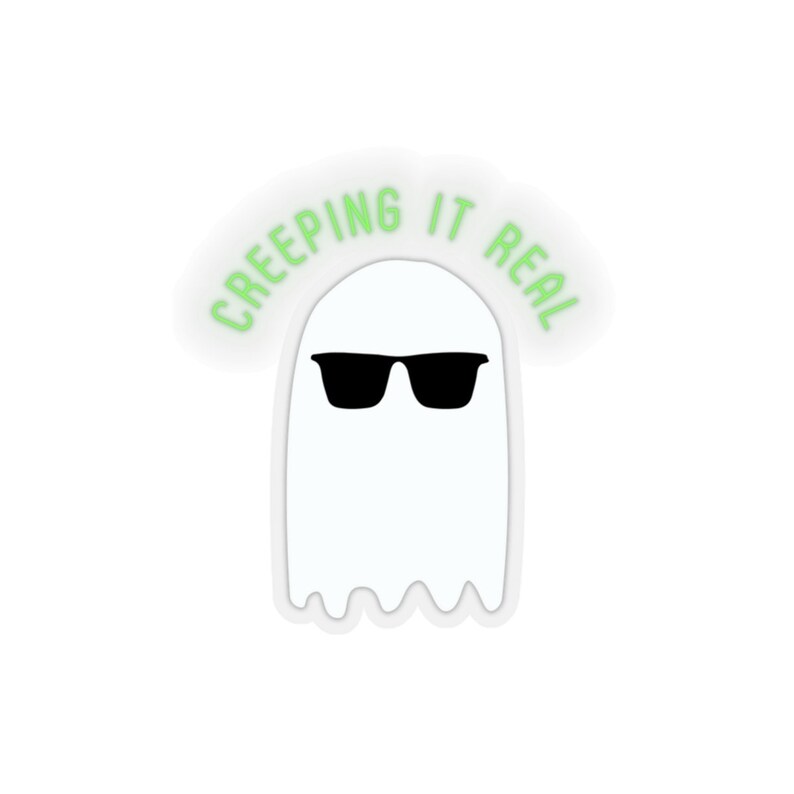 Creeping It Real Kiss-cut Stickers Ghost Sunglasses - Etsy