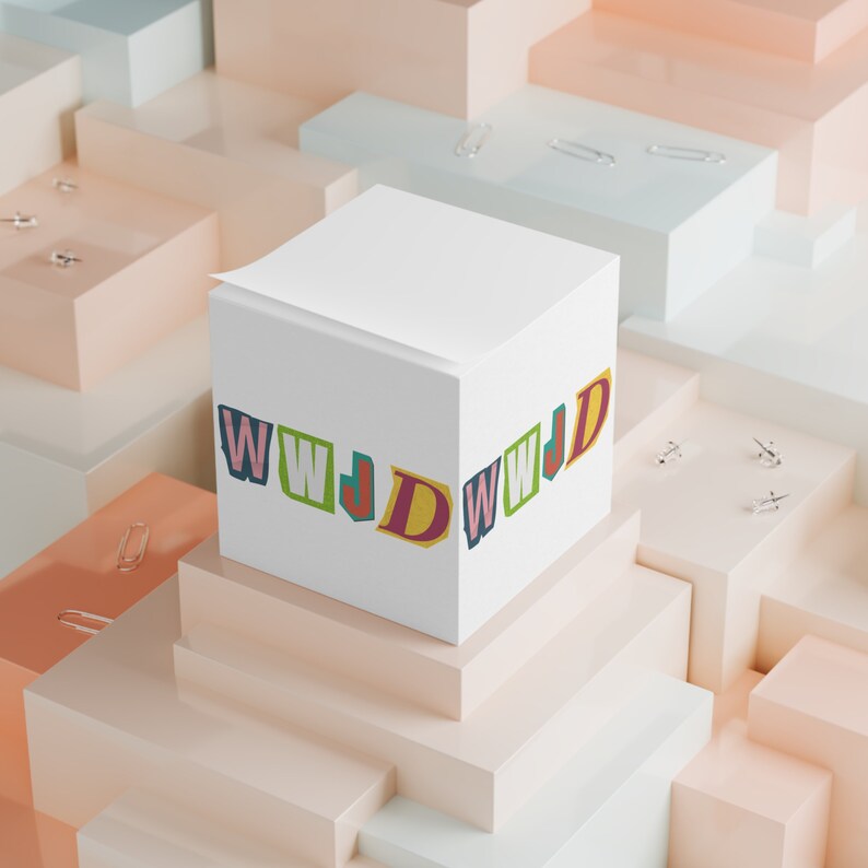 WWJD Note Cube What Would Jesus Do Christian Office Supply - Etsy UK