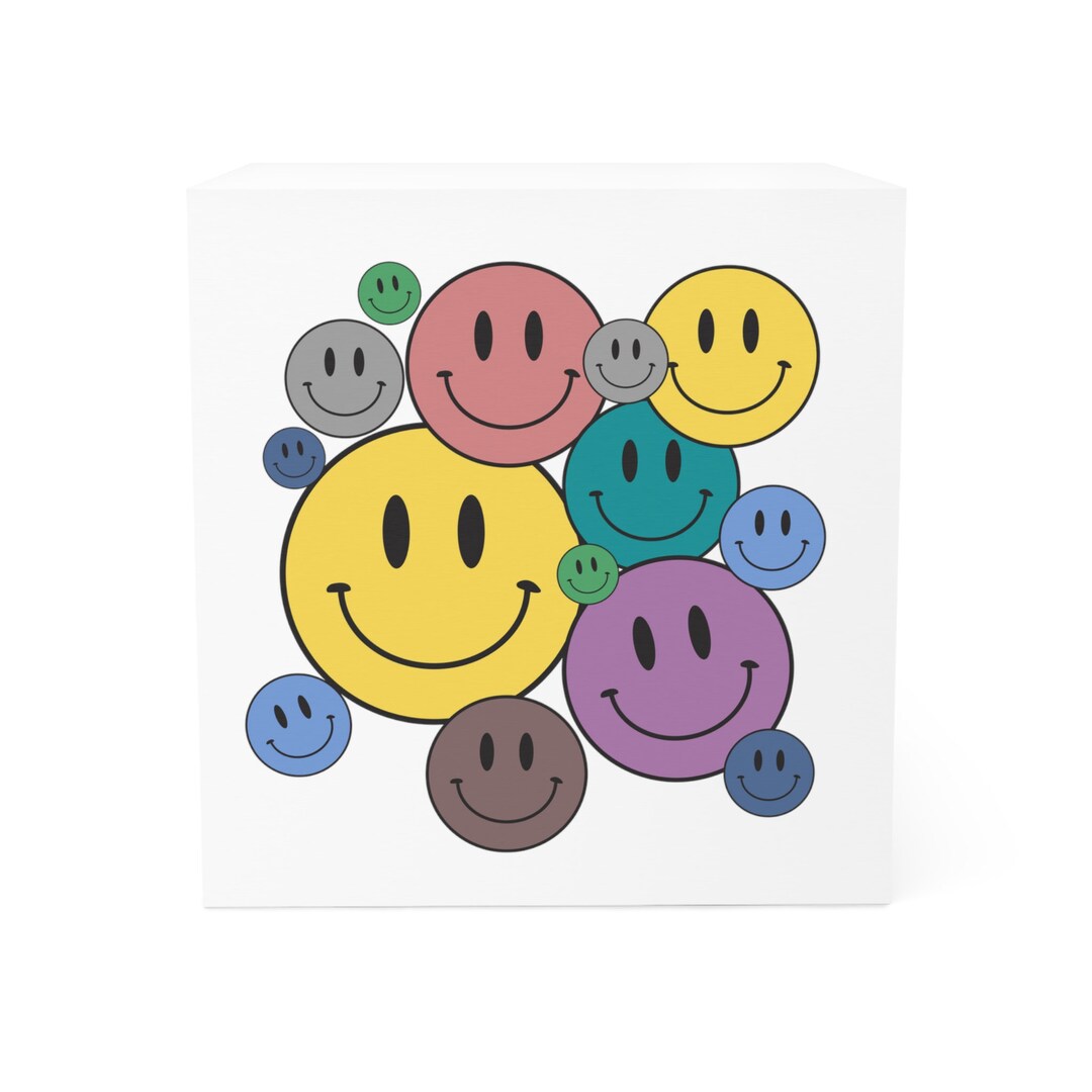 Smiley Faces Note Cube - Etsy