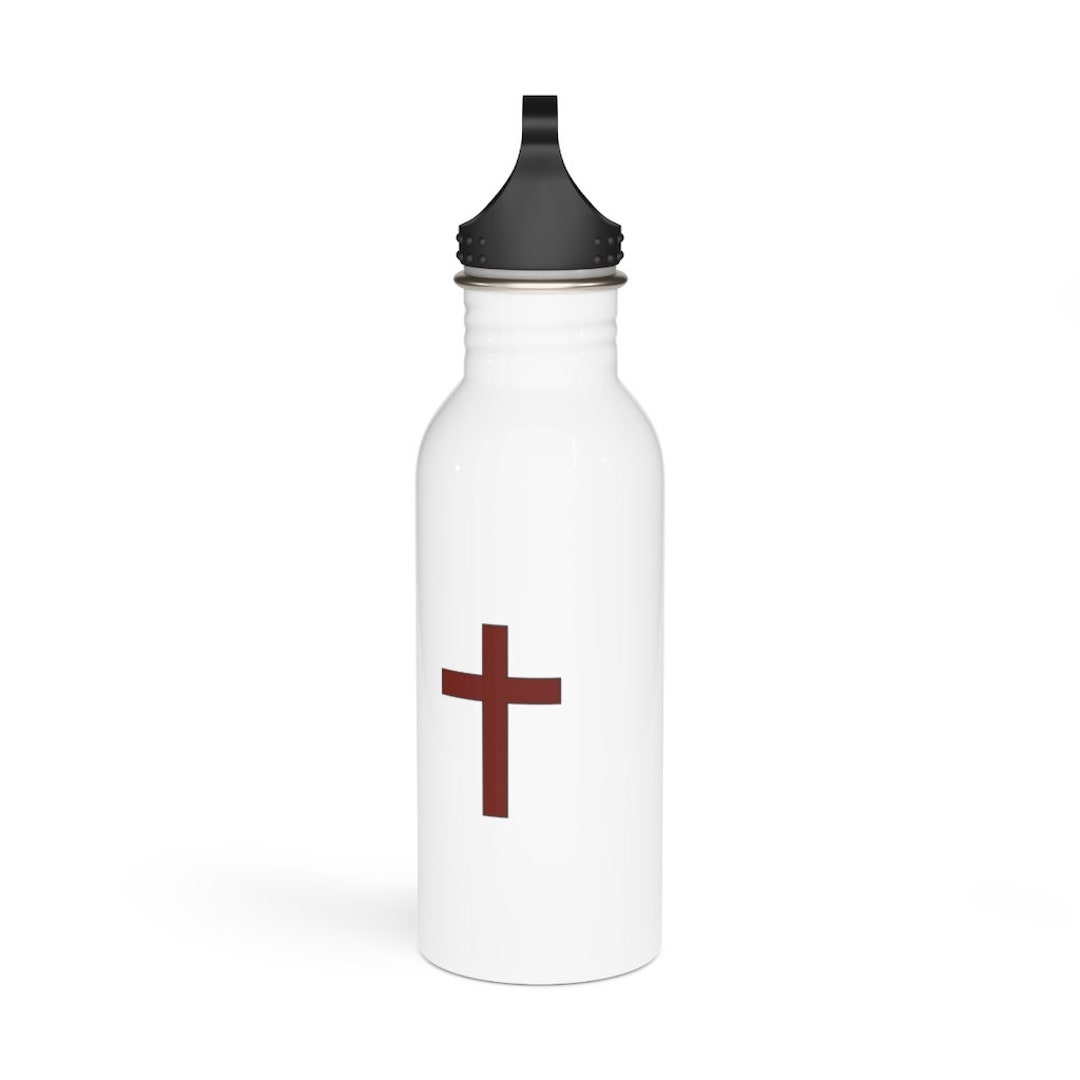 Maroon Cross Stainless Steel Water Bottle Hydrate Christian Gift - Etsy