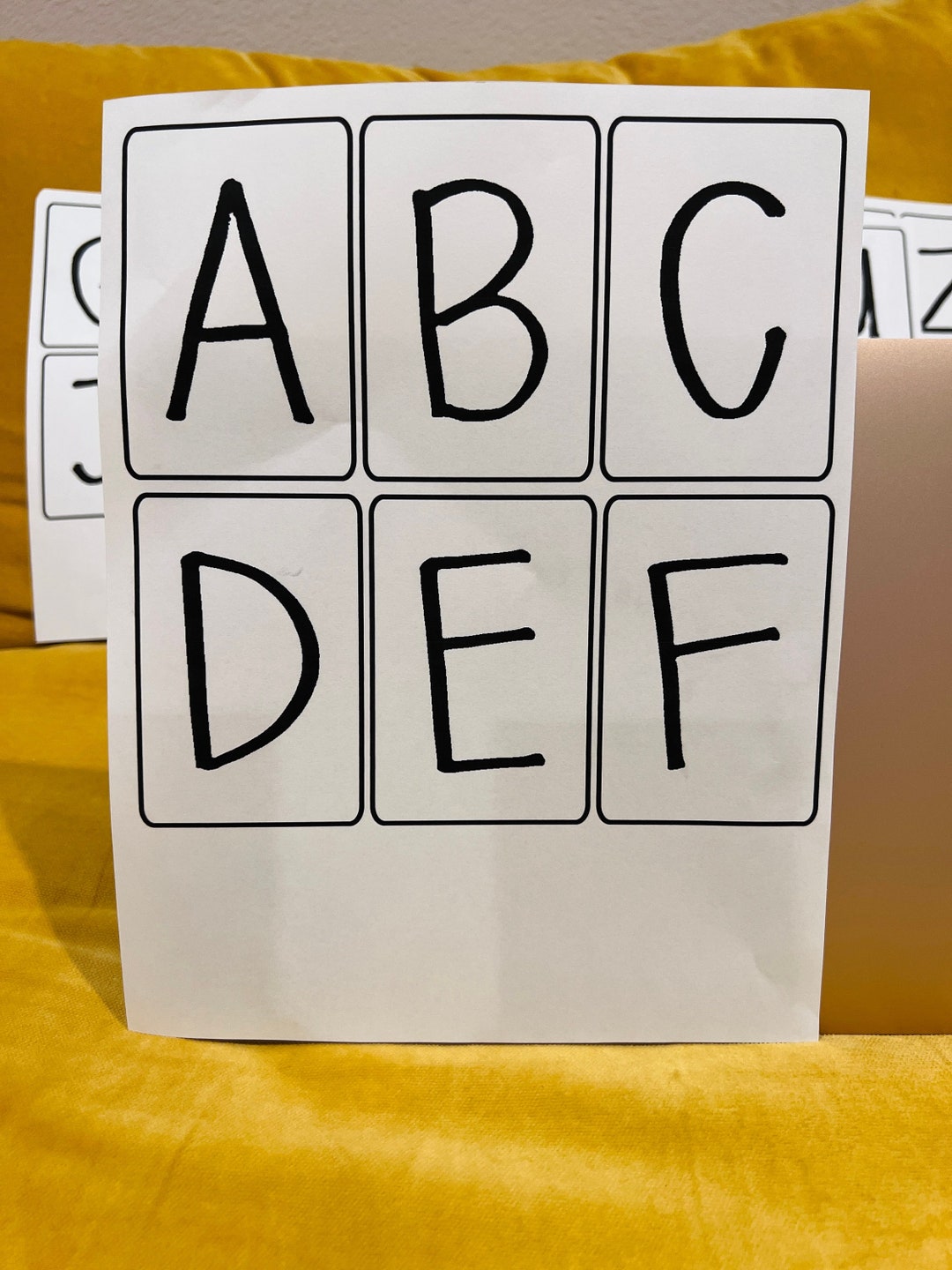 Digital PDF Download - Alphabet Flashcards - Handwritten Capital ...