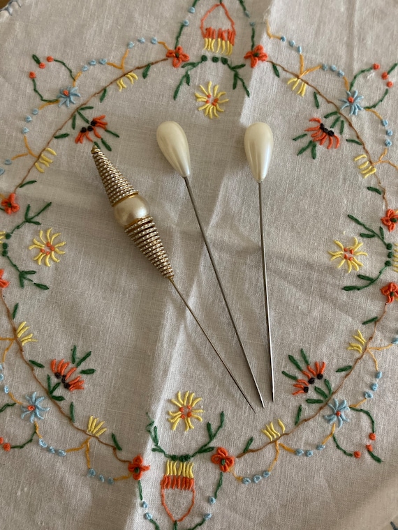 Genuine Vintage Hat Pins from the 1930s / 1940s, Set … - Gem