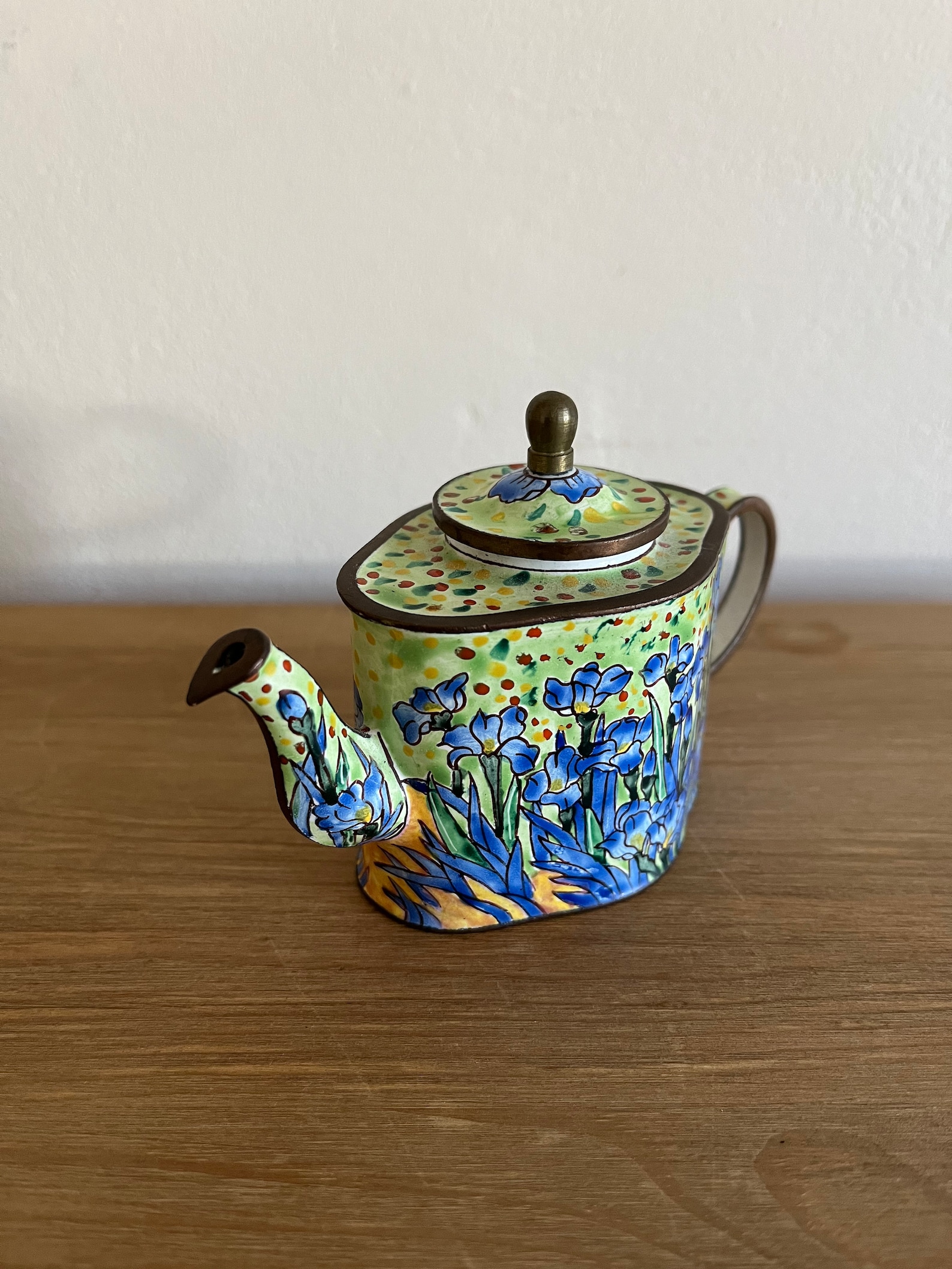 Trade Aid, Vincent Van Gogh Iris Blue Yellow Green Miniature Enamel ...