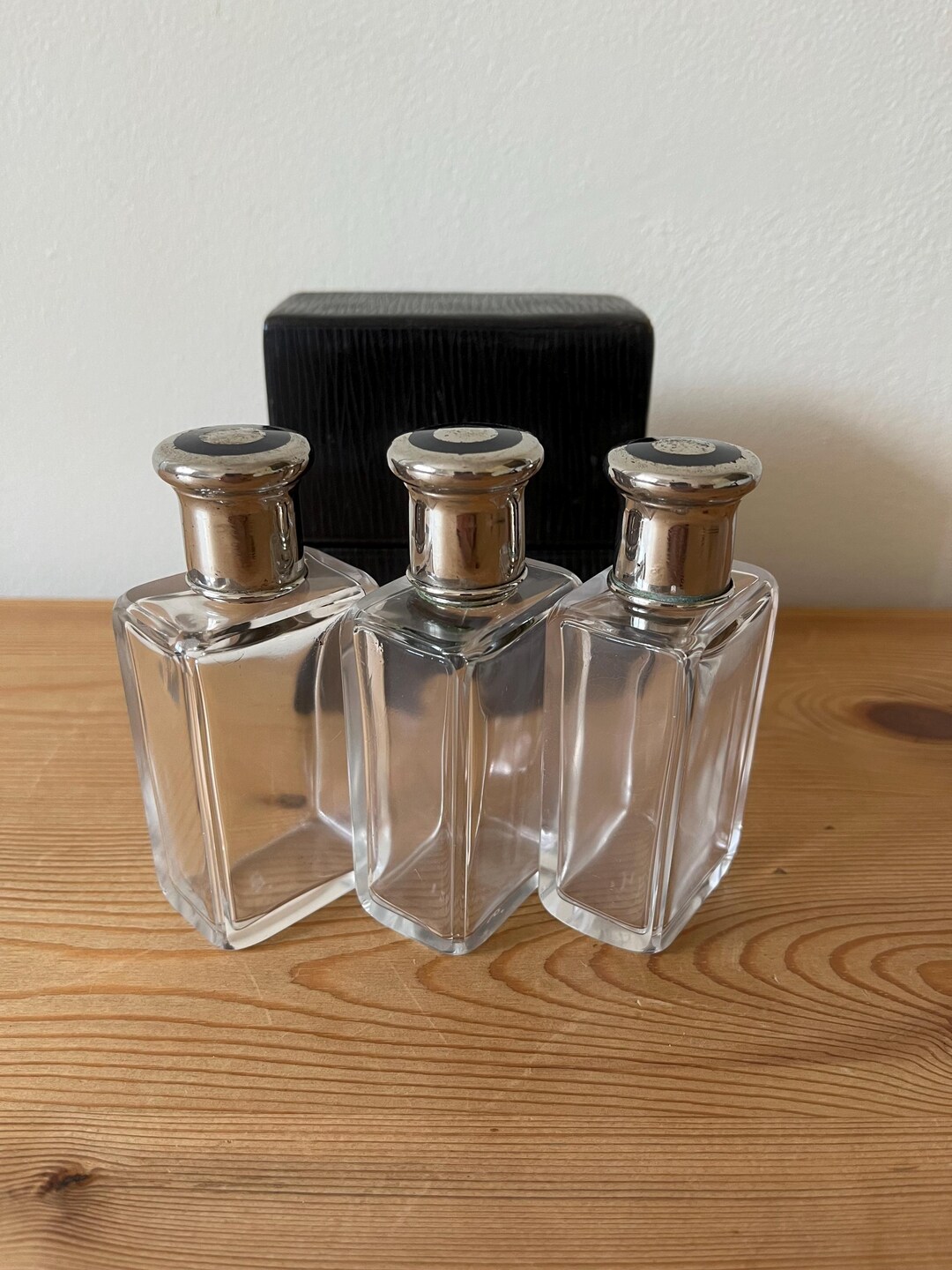 Vintage Leather Travel Case, Cologne, Scent Bottles. - Etsy UK