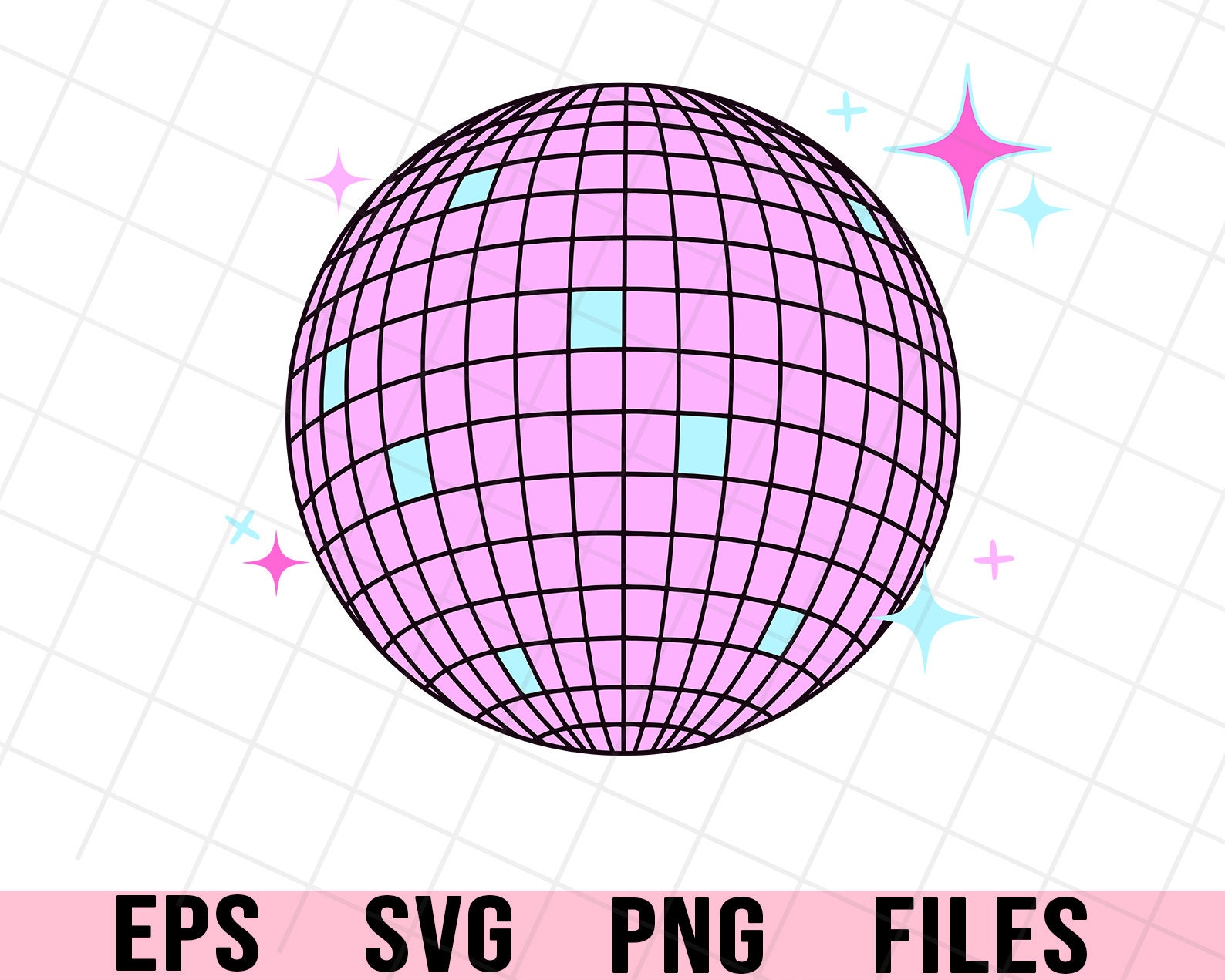 Disco Ball Svg Party Svg Glitter and Stars Svg Sparks Svg - Etsy