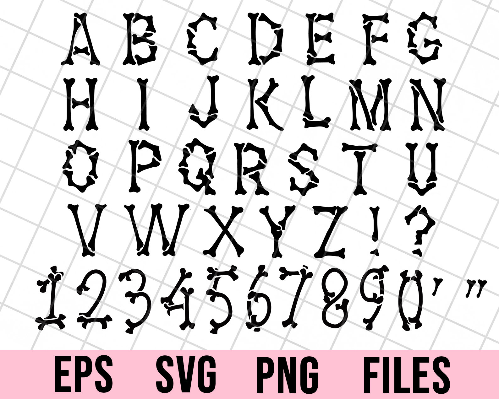 Halloween Font SVG Skeleton Letters Svg Bones Font Svg - Etsy Australia