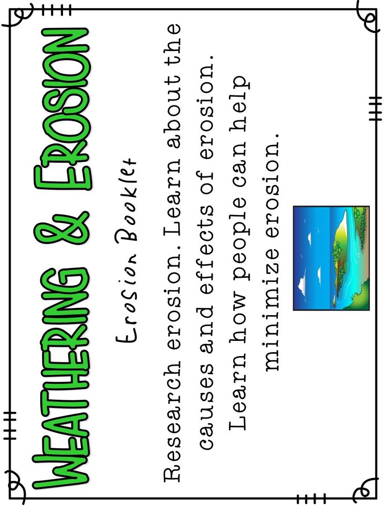 Weathering and Erosion Choice Board Activities - Etsy