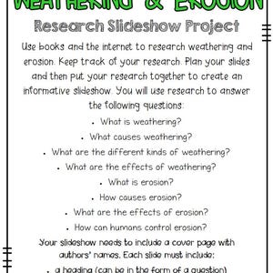 Weathering and Erosion Choice Board Activities - Etsy