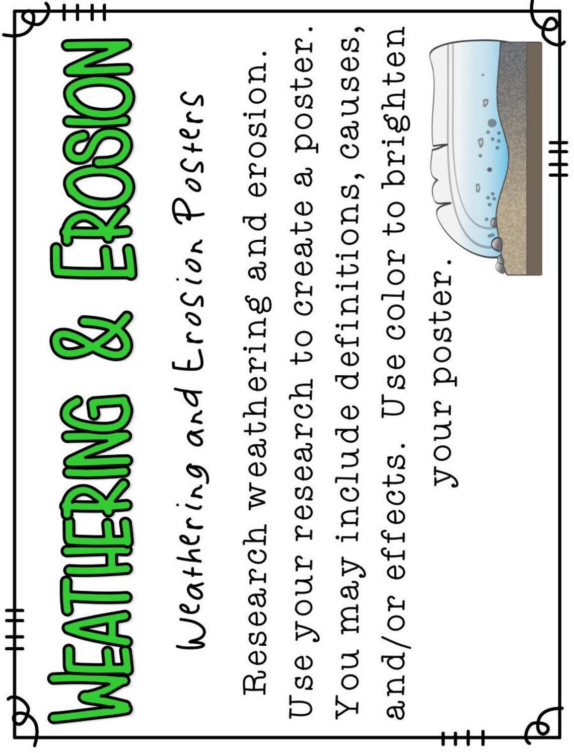 Weathering and Erosion Choice Board Activities - Etsy