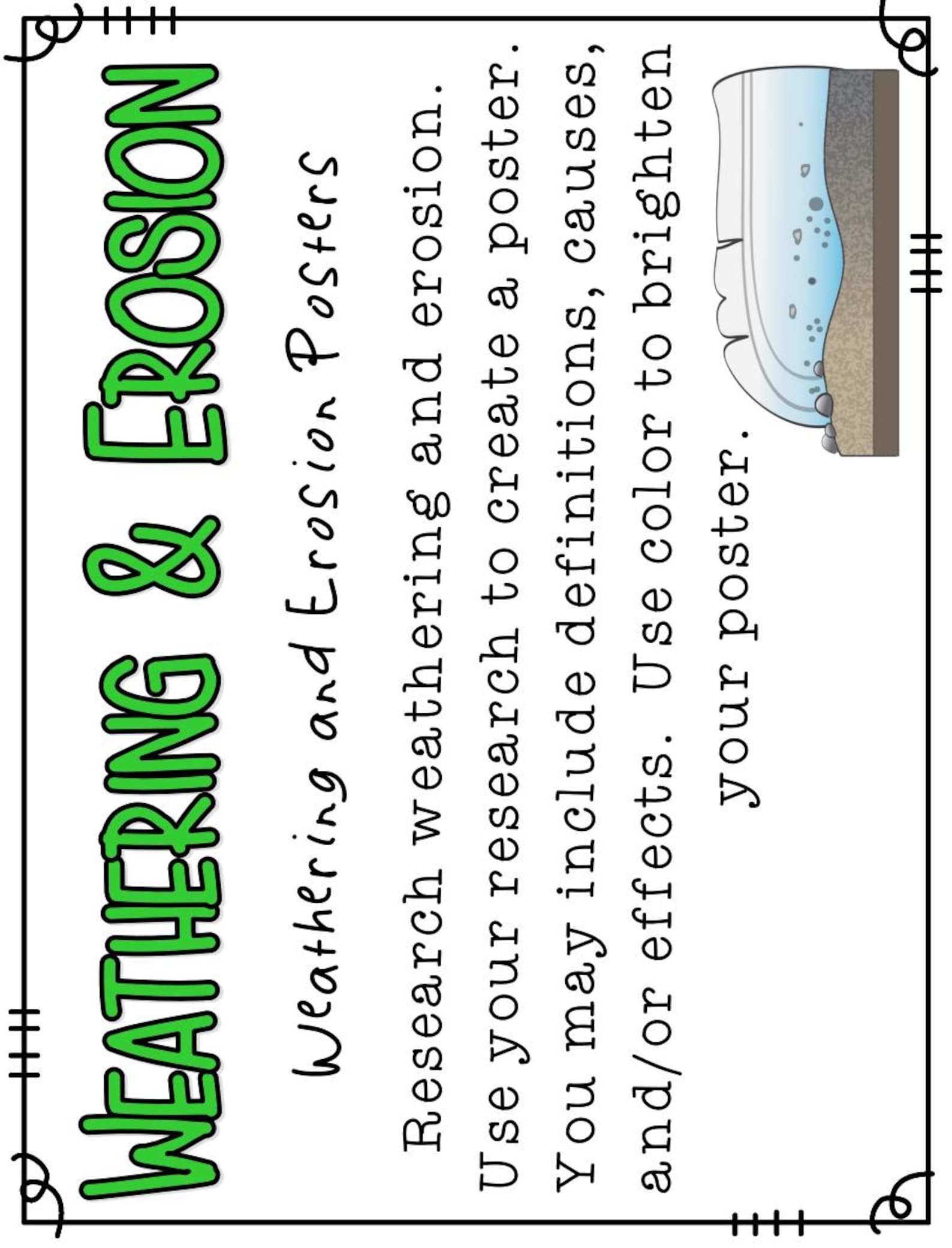 Weathering and Erosion Choice Board Activities - Etsy