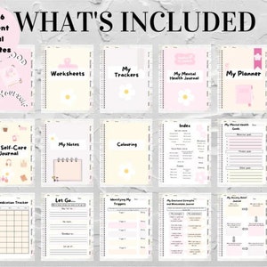 Mental Health Digital Journal Hyperlinked | Self Care Journal | Mental ...