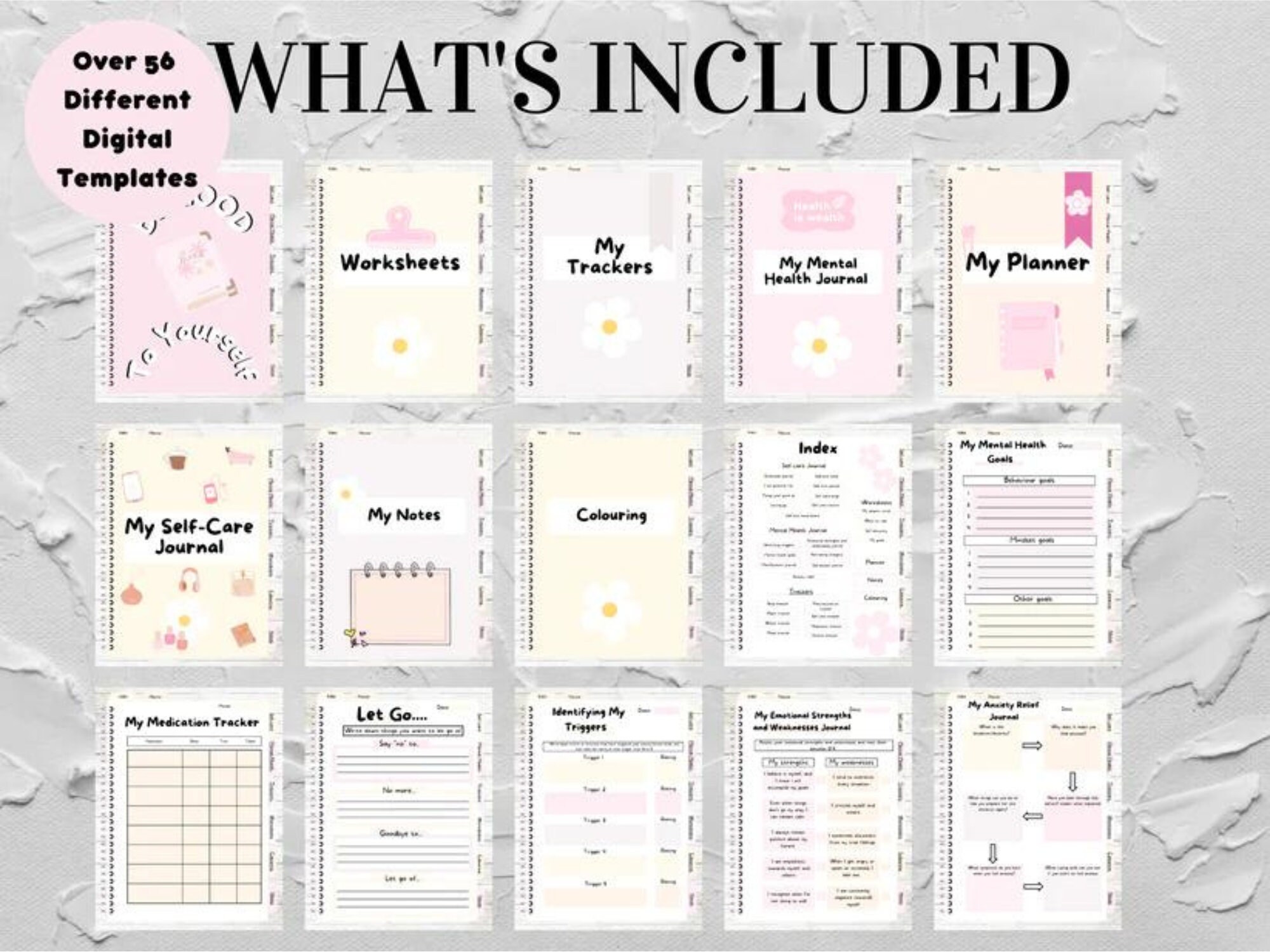 Mental Health Digital Journal Hyperlinked | Self Care Journal | Mental ...