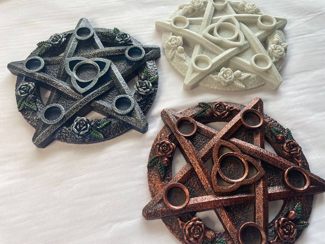 Pentagram Multiple Sphere Stand Holder Brown, Blue or White - Etsy