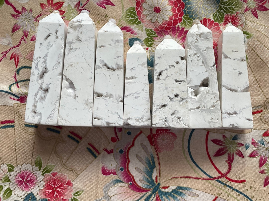 White Snow Agate With Lots of DRUZY!!!! Towers - Etsy