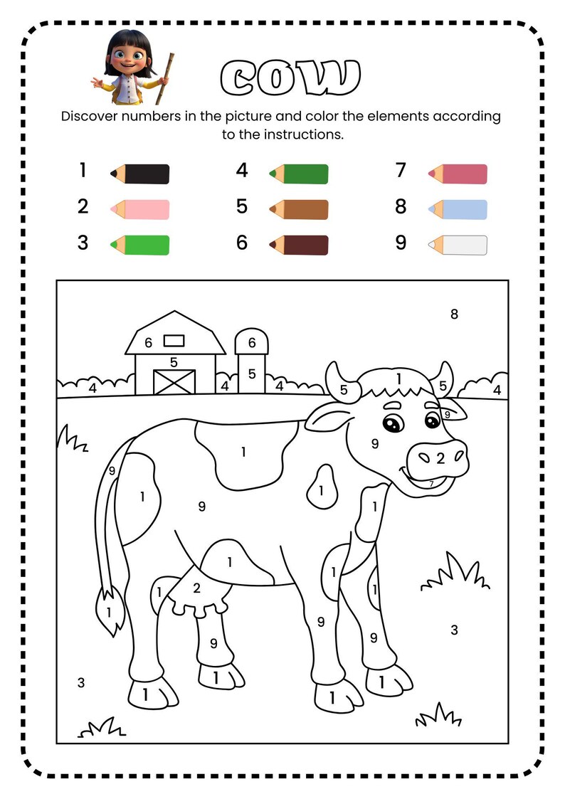 Kiki’s Farm Coloring Book – 5 Printable Coloring Pages for Toddlers ...