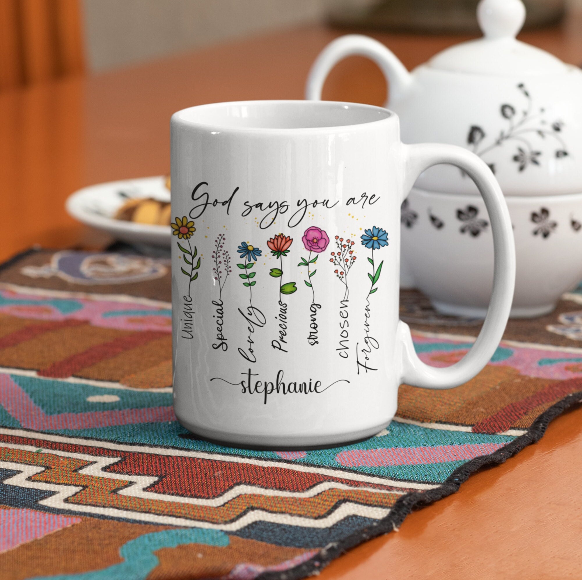 Personalized God Says You Are My Mug, Custom Bible Quotes Mug, Bible ...