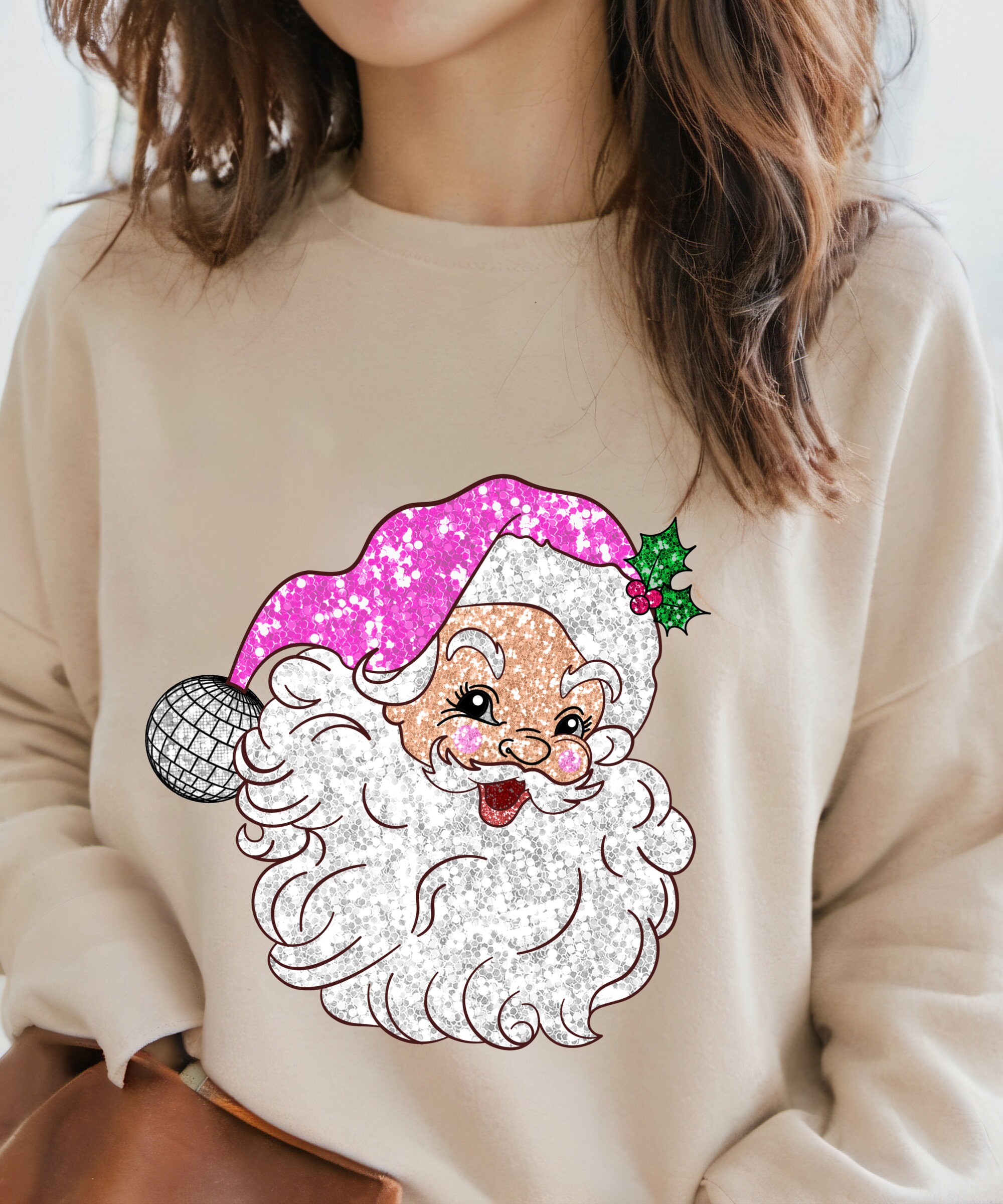 Pink Santa Hat Sweatshirt Vintage Santa Shirt Retro Pink - Etsy