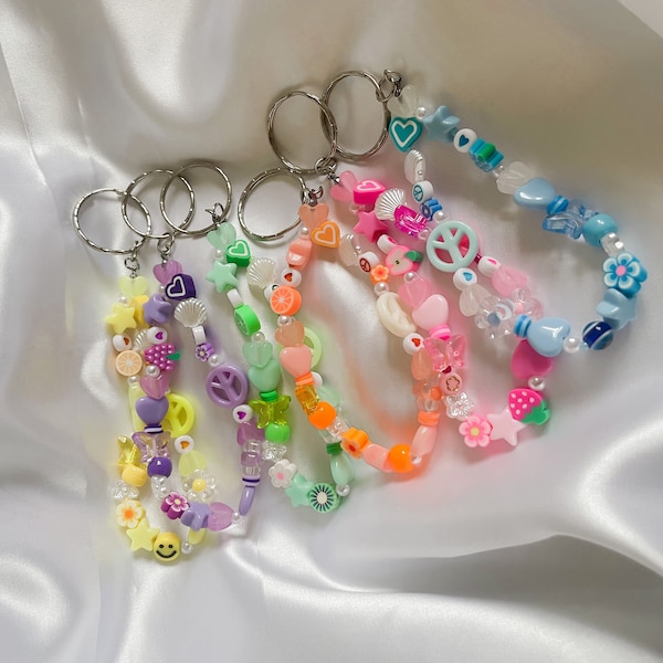 90s Beaded Keychains - Etsy