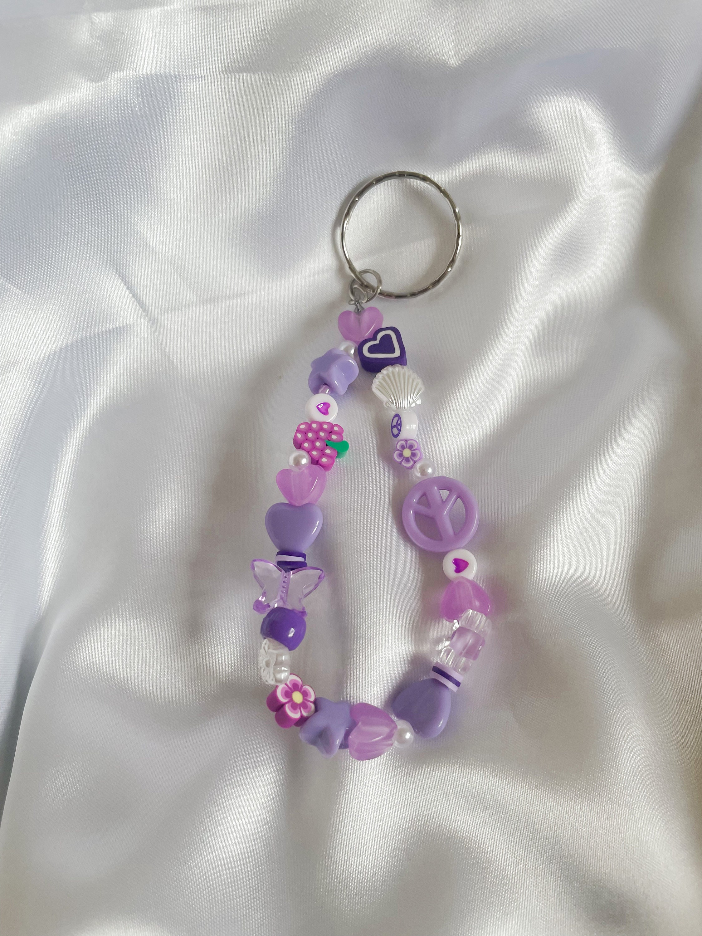 Y2K Colourful Keychains Cute Beaded Keyring Mixed Beade - Etsy UK