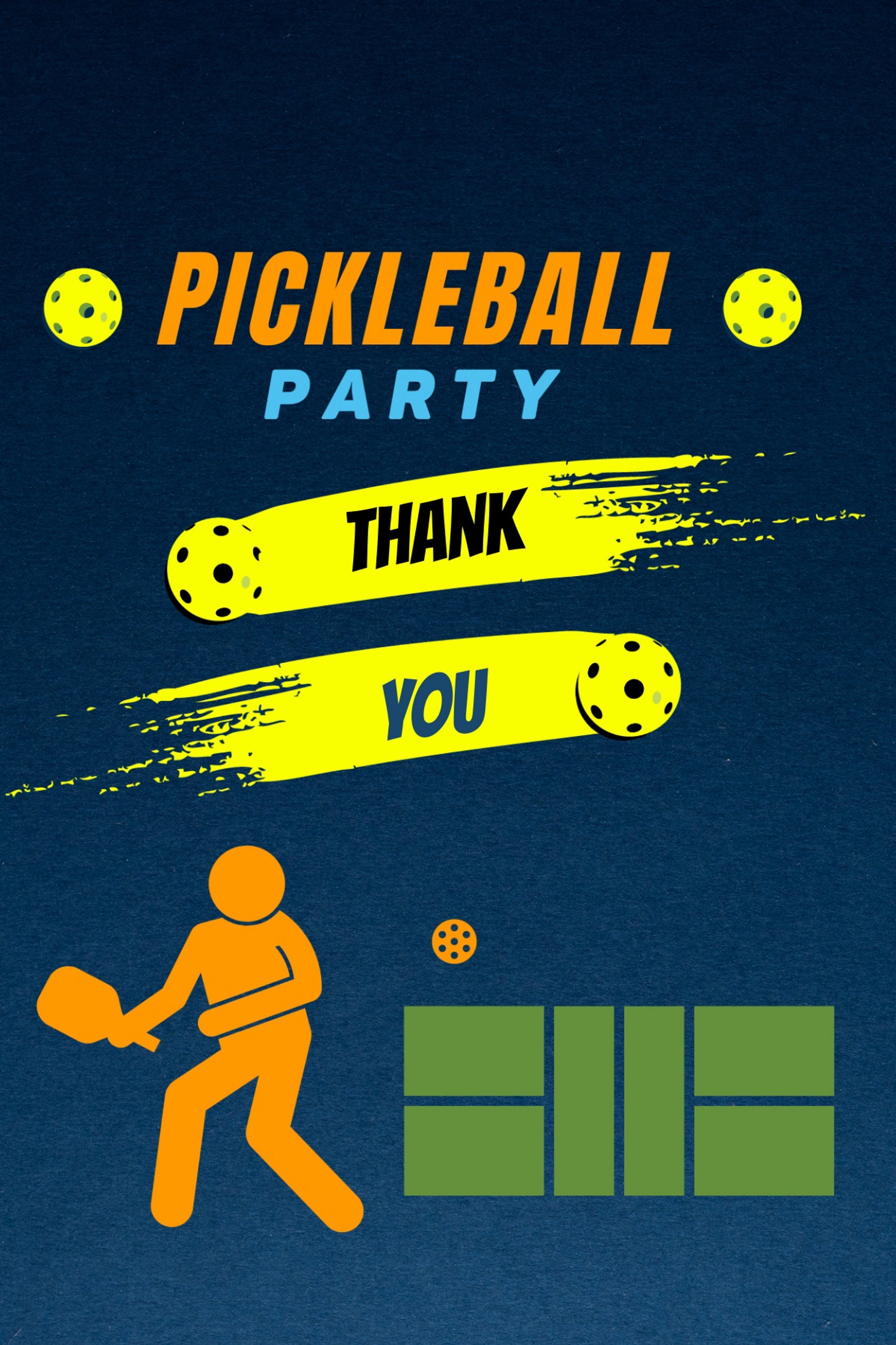 Birthday Invitation Pickle Ball Party and Thank You Easy - Etsy