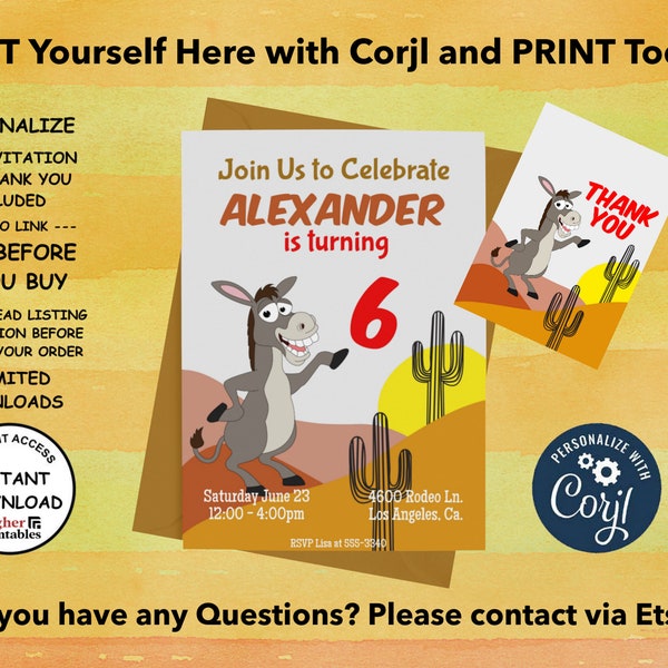 Desert Party Invitation - Etsy