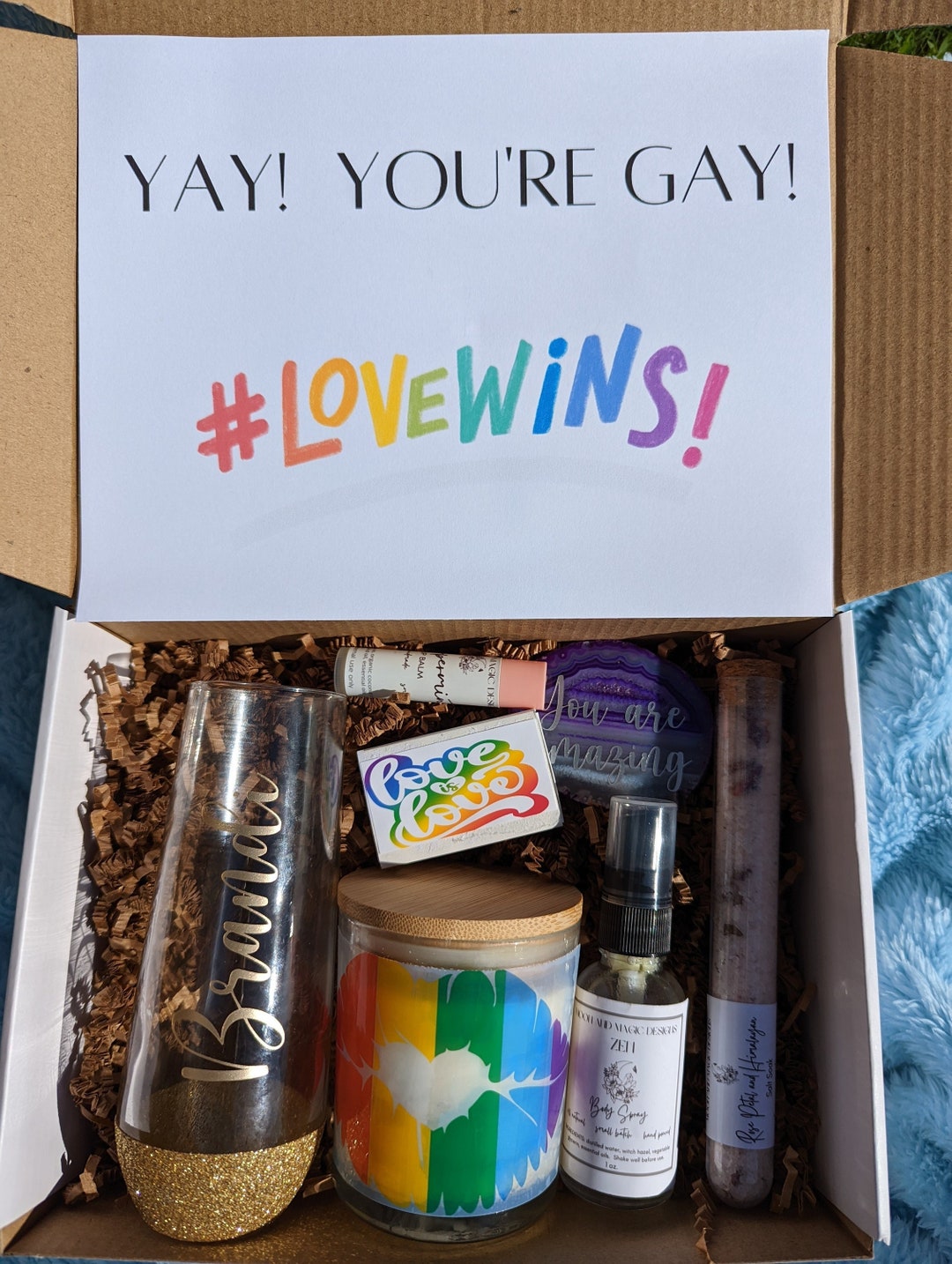 Coming Out Gift Box, Pride Gifts, LGBTQ Spa Box, Rainbow Gift Set for ...