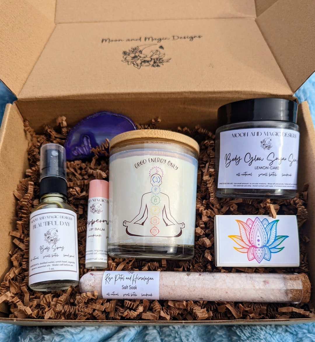 Meditation Gift Set, Chakra Symbols Gift Box, Custom Spa Box, Gifts for ...