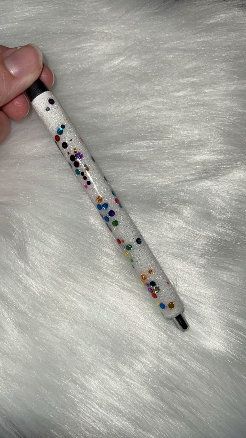 Rainbow Dot Confetti Pen White Rainbow Glitter Confetti Pen Inkjoy ...