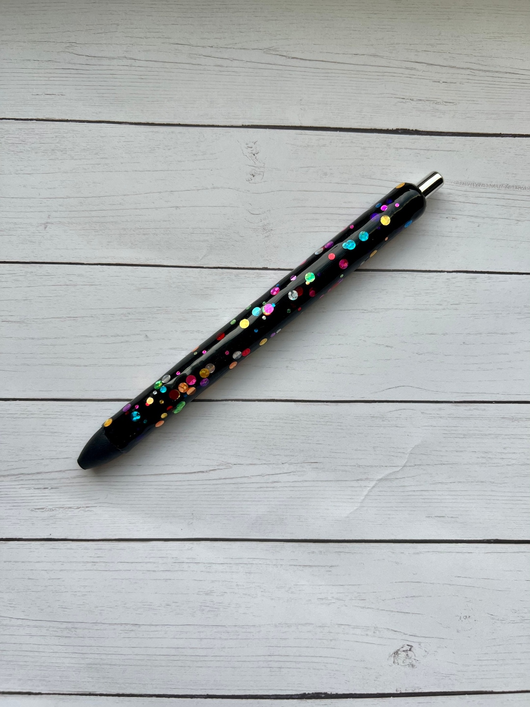 Rainbow Dot Confetti Pen Black Rainbow Glitter Confetti Pen Inkjoy ...