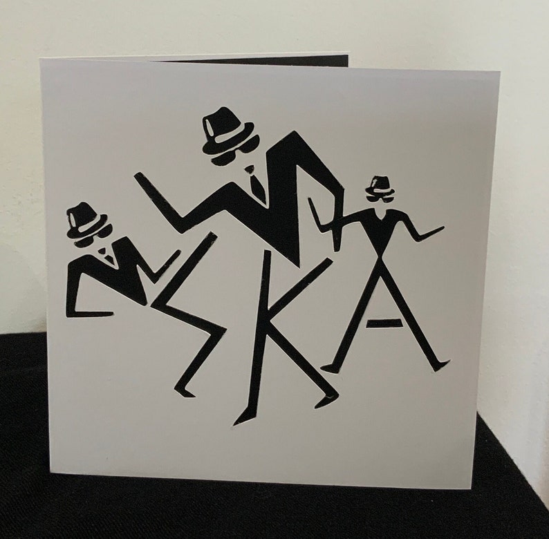SKA Birthday Card: Handmade Papercut Greetings Card - Etsy