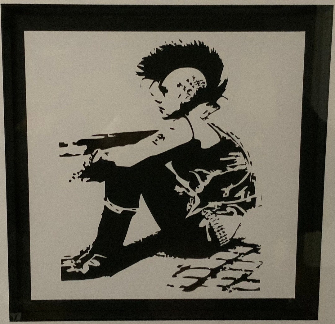 Handmade Punk Rock Papercut Art: Black and White, 12x12 - Etsy UK