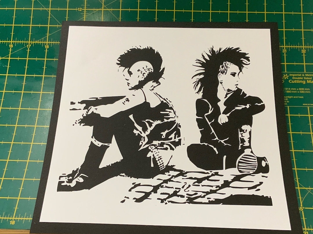 Punk Art: Handmade Black & White Papercut Artwork (12" X 12") - Etsy