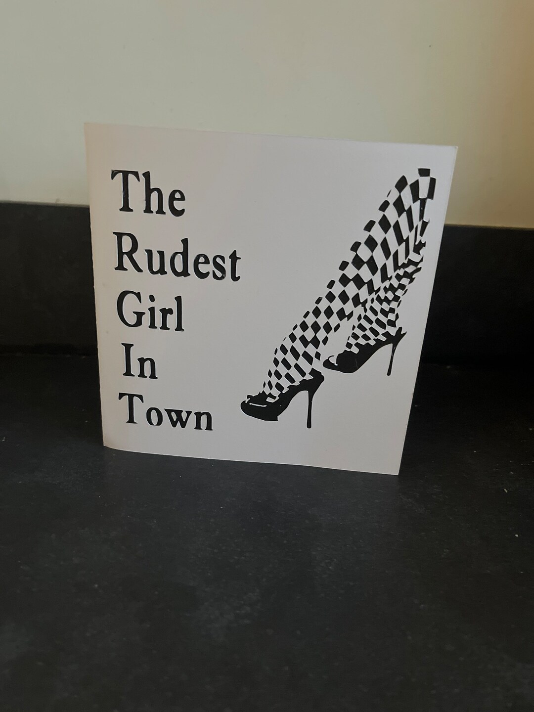 Ska - Rude Girl - MOD - Two Tone - Music - Blank Card for Any Occasion ...