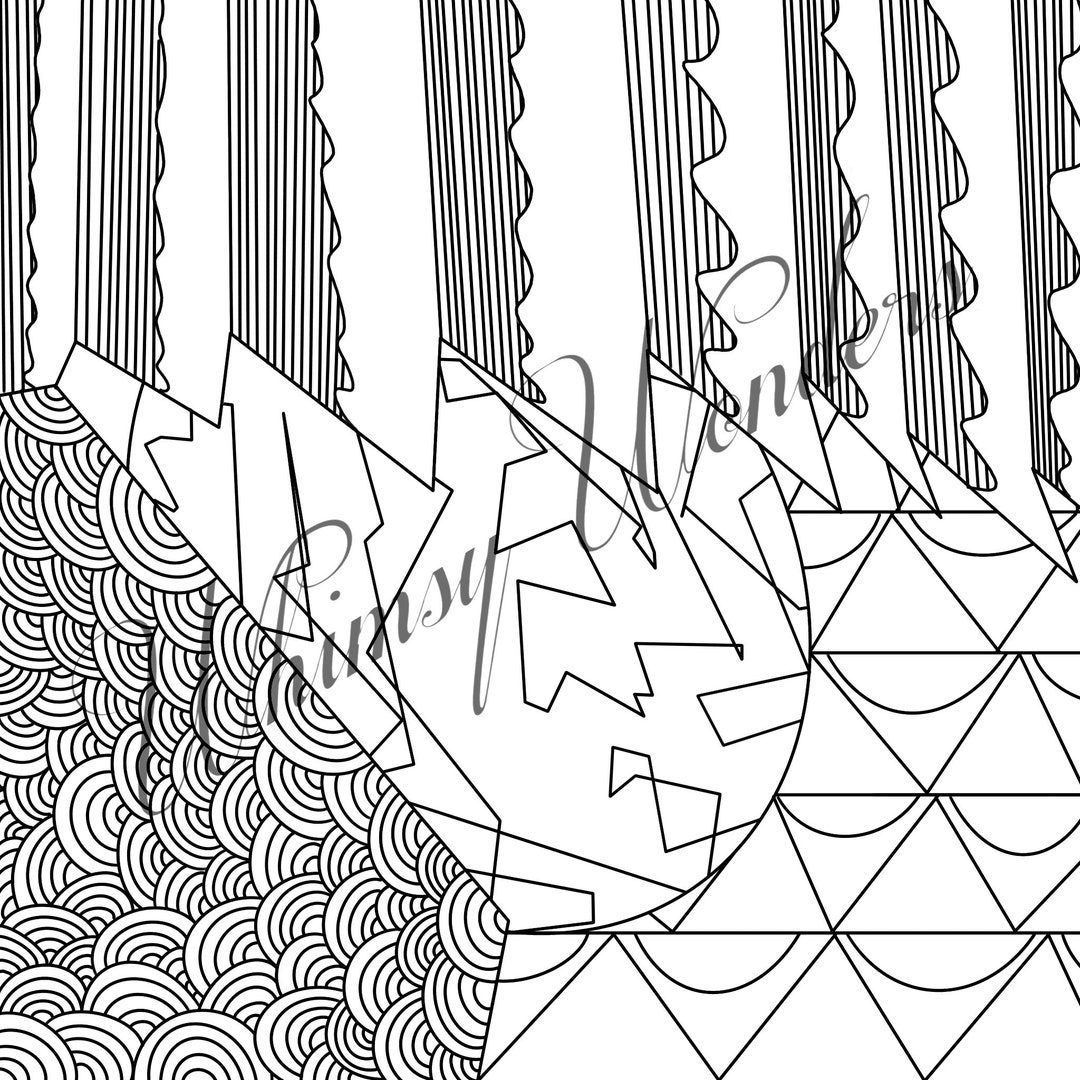 Patterned Coloring Page - Etsy
