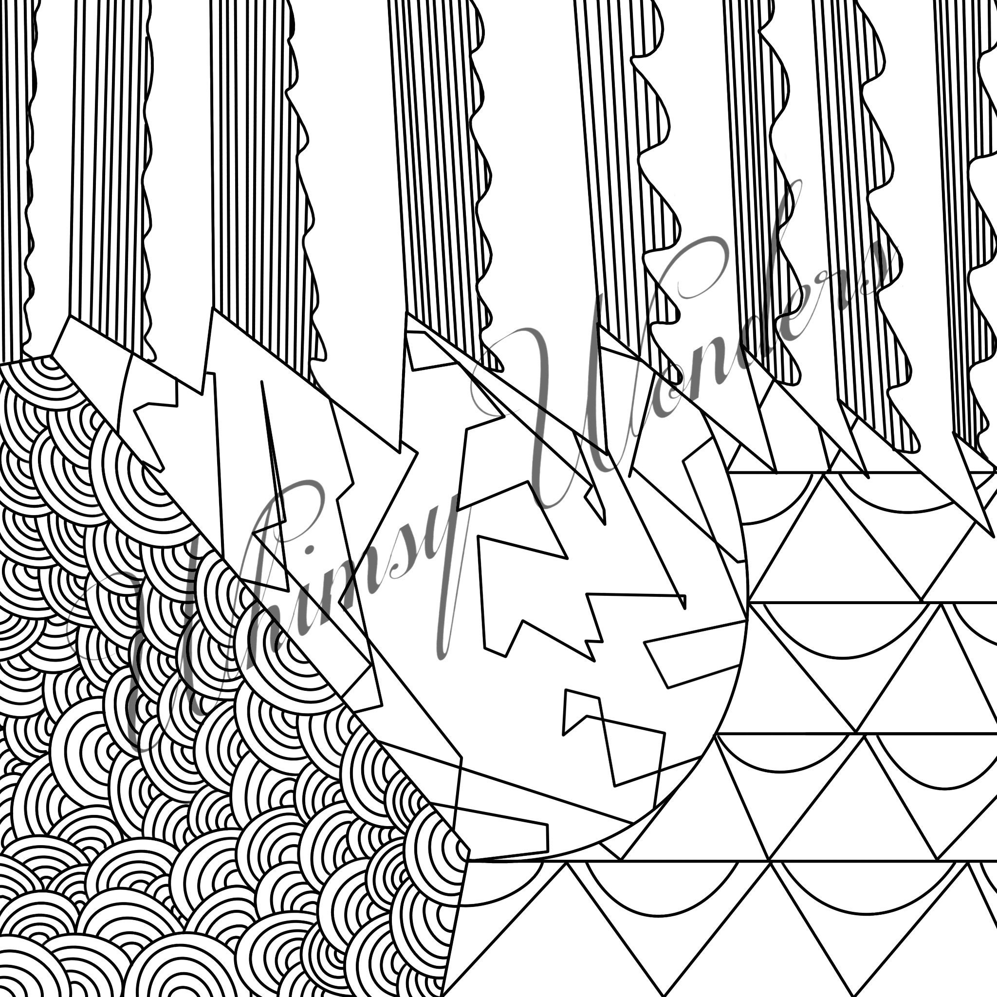 Patterned Coloring Page - Etsy