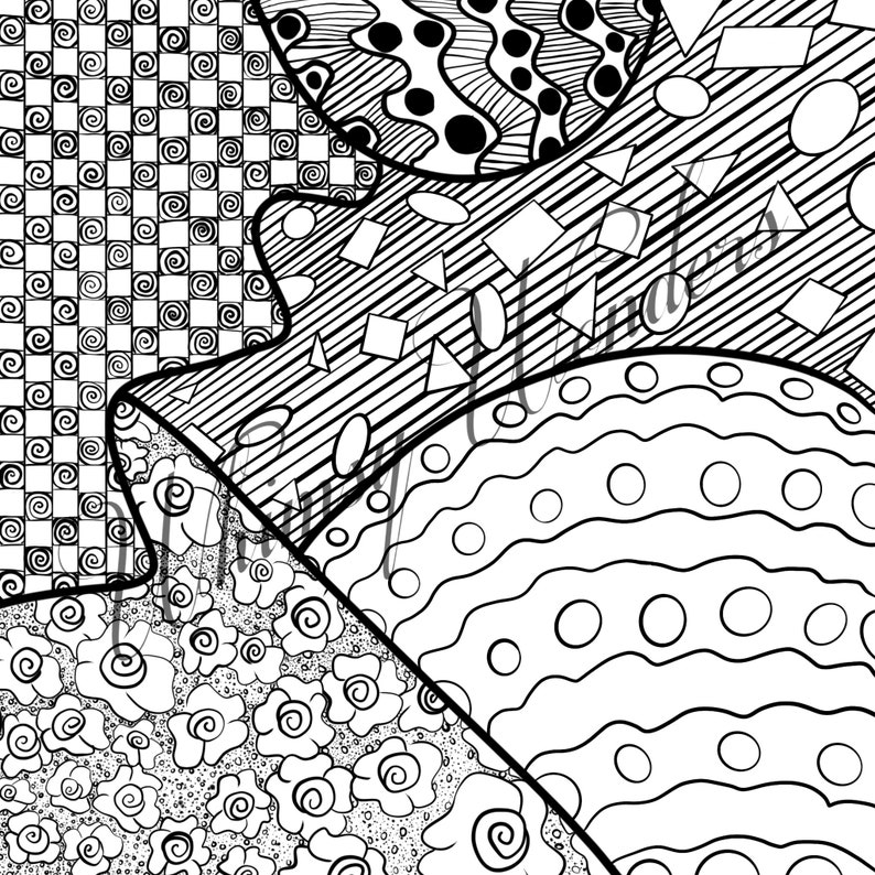 Zentangle Coloring Page - Etsy