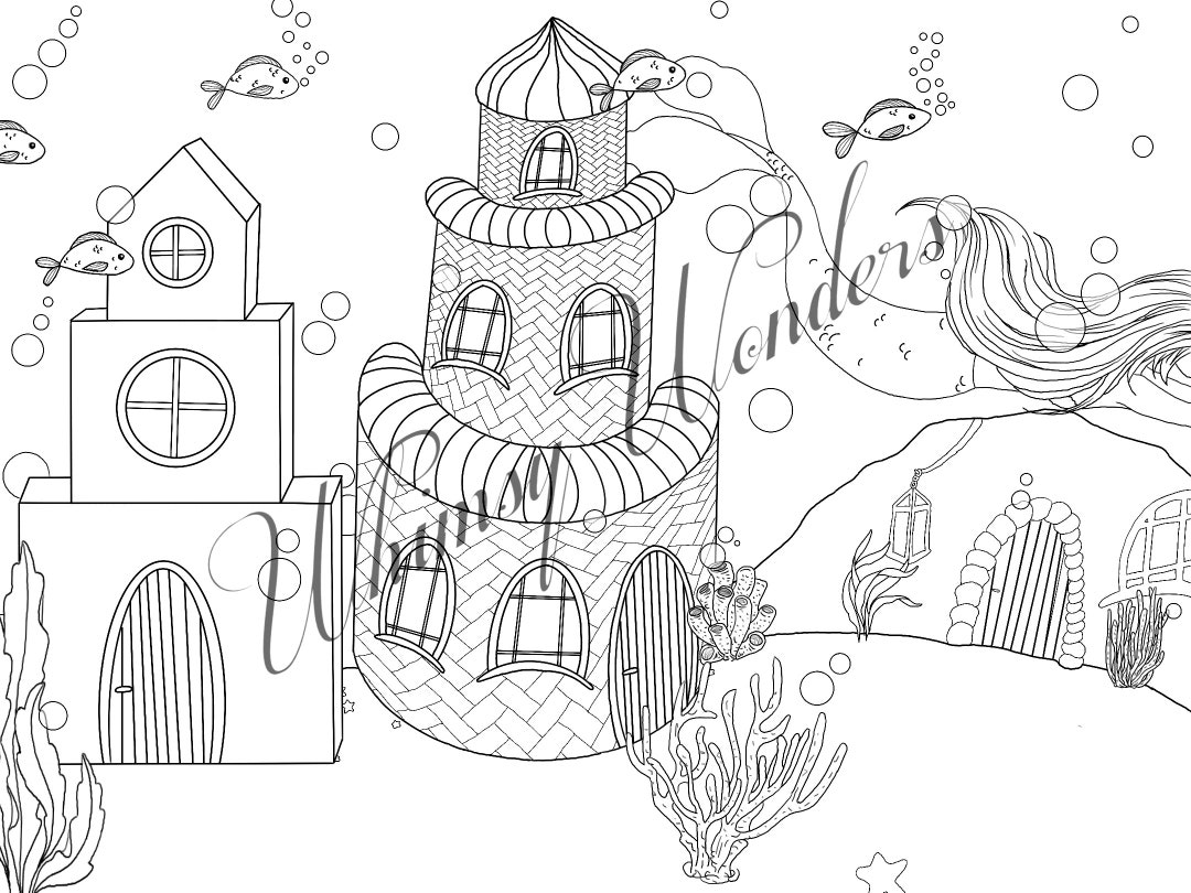 Deep Sea Coloring Page - Etsy