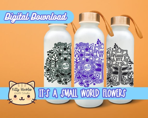It's A Small World Flowers SVG, Hello, Goodbye, Boho Flower Design ...