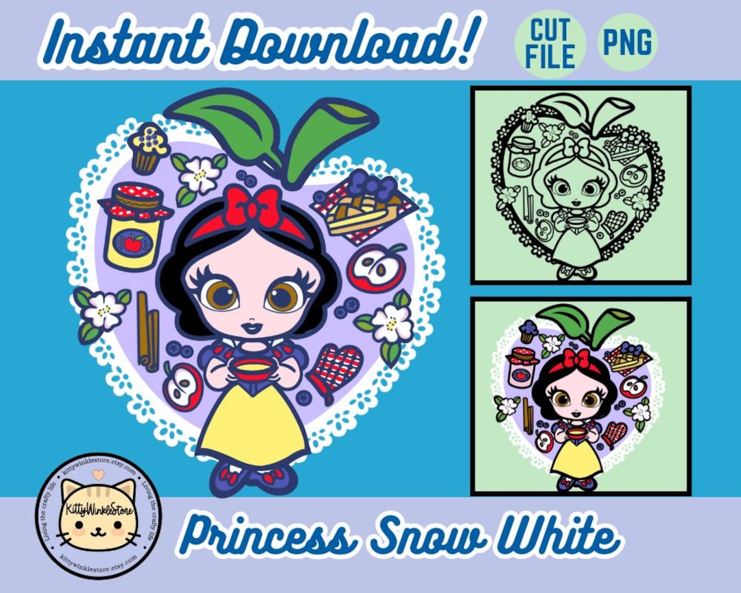 Retro Snow White Princess PNG: Classic Tee Design (digital Download) - Etsy