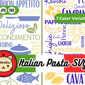 Pasta Svg, Italian Kitchen Digital File, Kitchen Decor, Noodle Svg ...