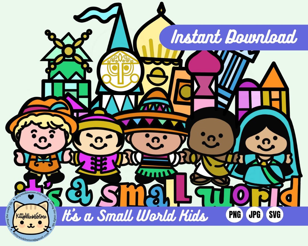 It's A Small World SVG: Fantasyland Kids, International Kids, Nursery ...