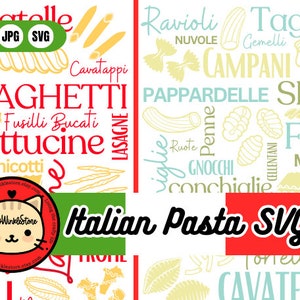 Pasta Svg, Italian Kitchen Digital File, Kitchen Decor, Noodle Svg ...