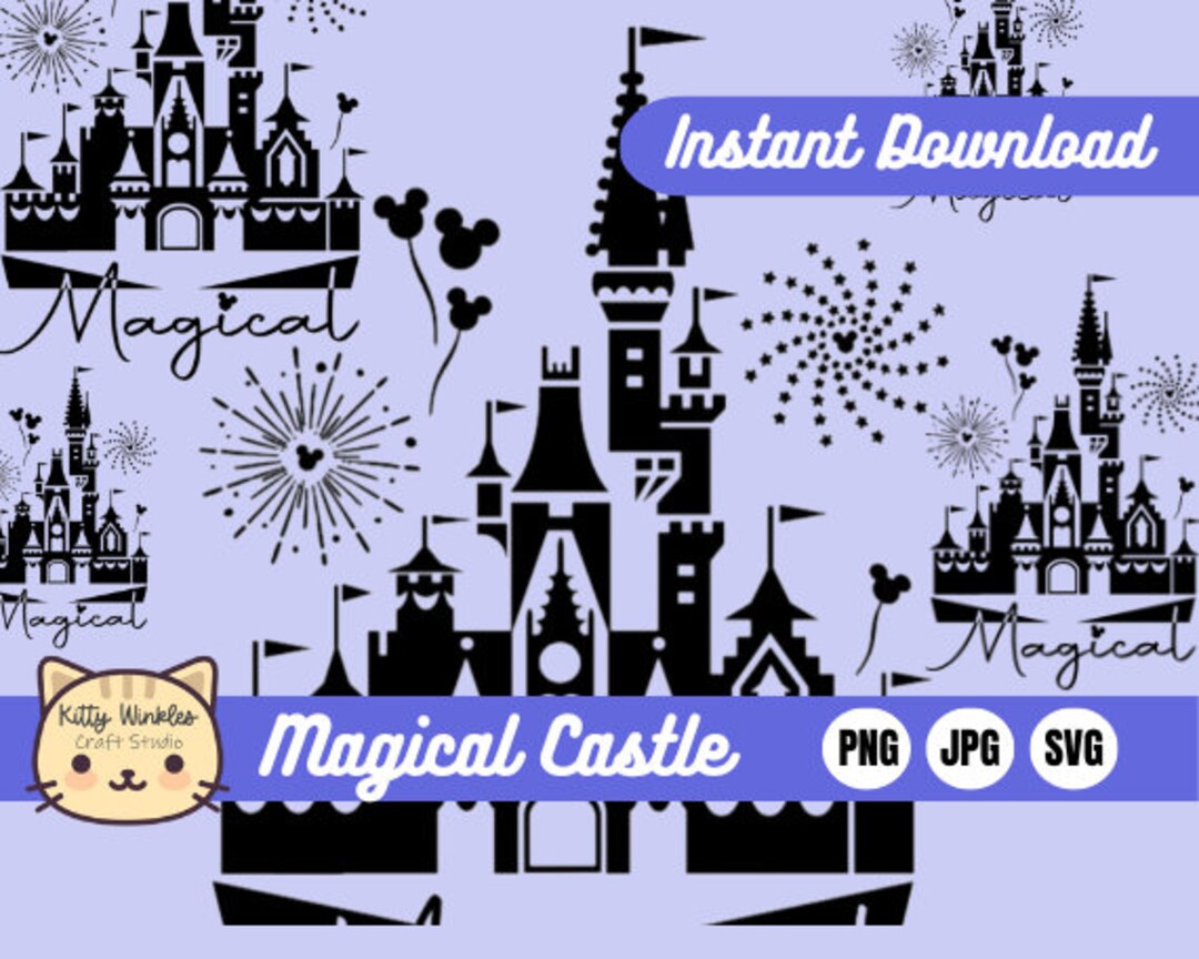 Magical Castle SVG: Fairytale Theme Park Cut File (digital Download) - Etsy