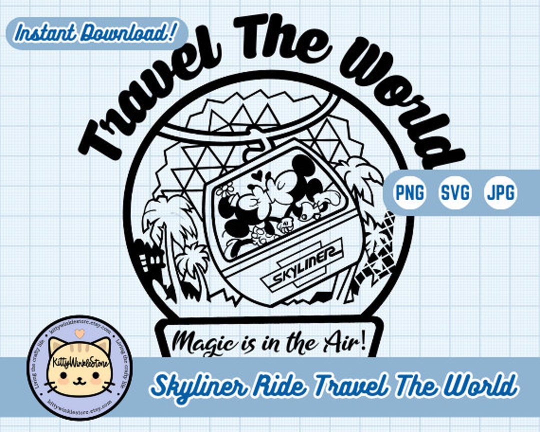 Skyliner, Epcot Attraction, Travel the World, SVG, Cricut Cut File ...