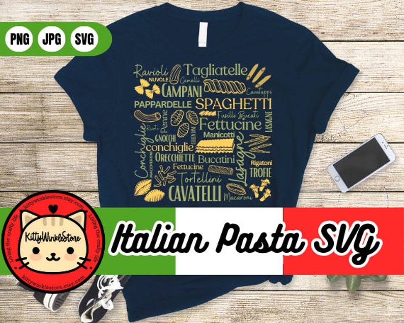 Pasta Svg, Italian Kitchen Digital File, Kitchen Decor, Noodle Svg ...