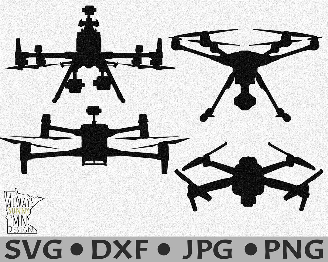 Surveillance Drone Svg Bundle Png Svg Dxf Cutting Files For Cricut