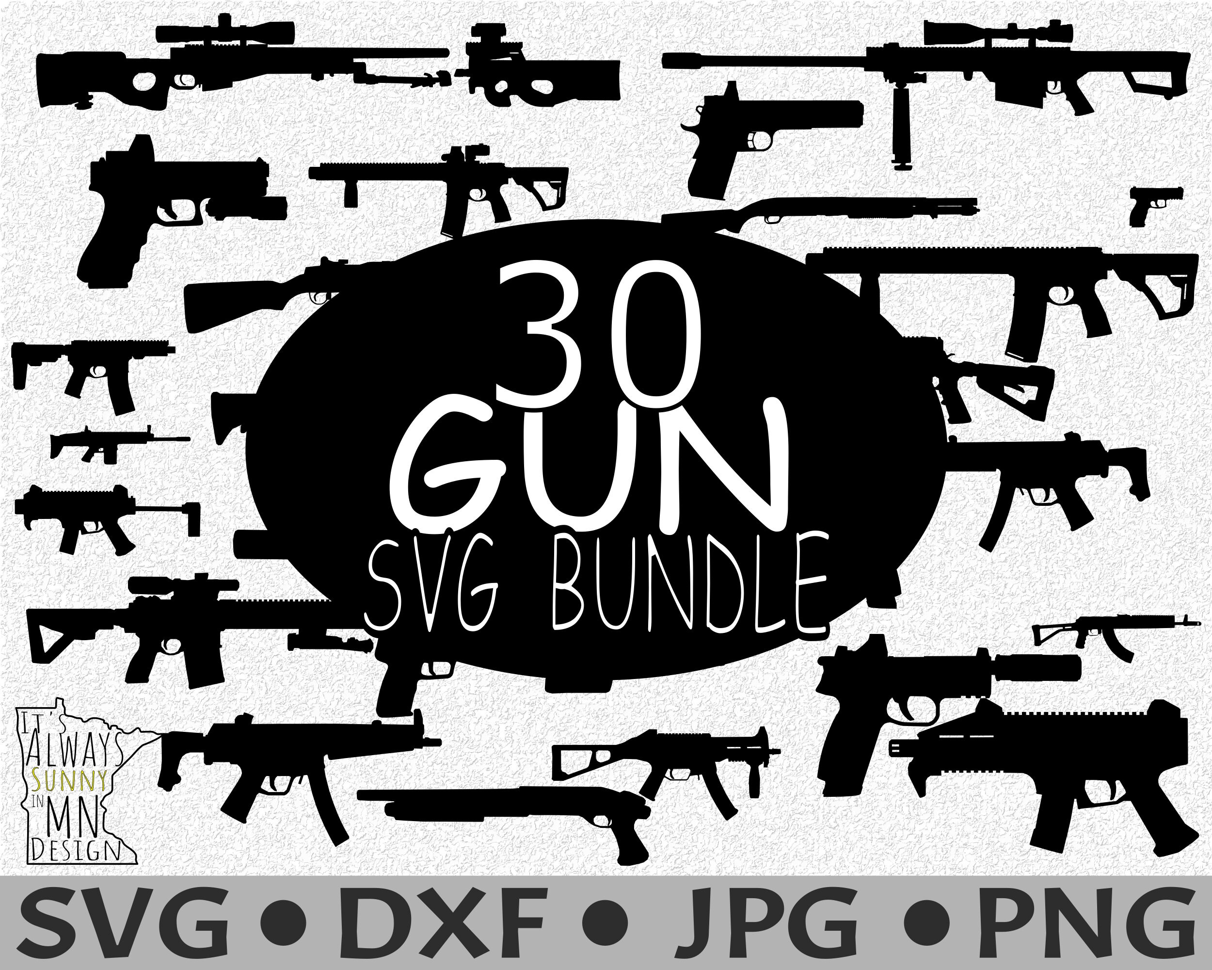 30 Gun SVG Bundle - Etsy