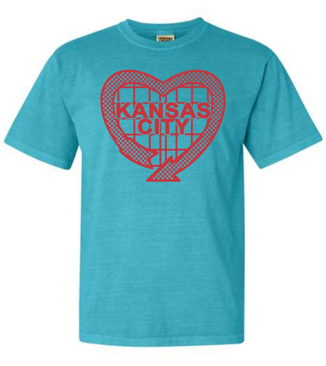 Kansas City Heart Current Soccer Comfort Colors T-shirt - Etsy