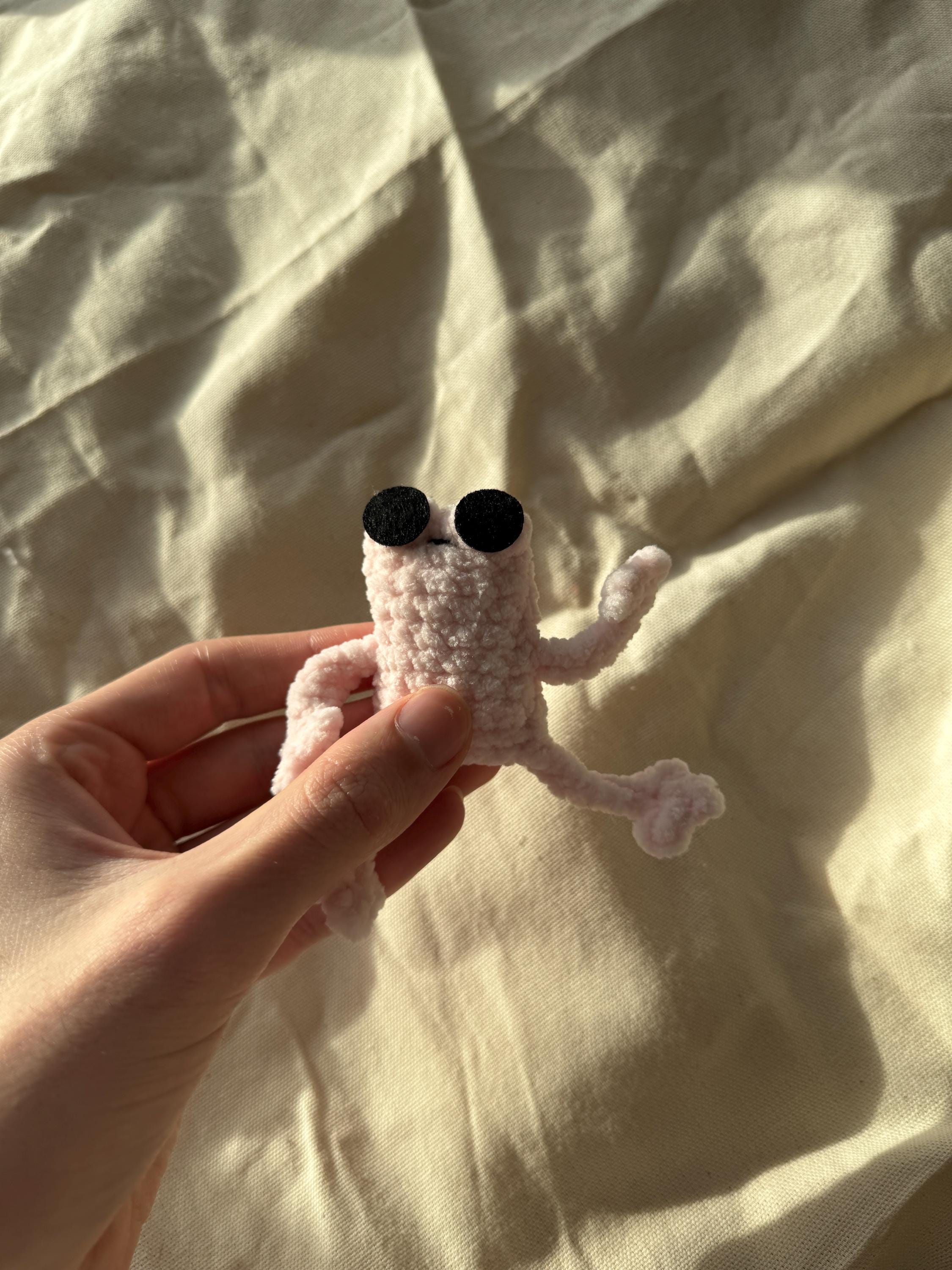 Mini Leggy Frog Plushie With Optional Keychain | Crochet Mini Frog ...