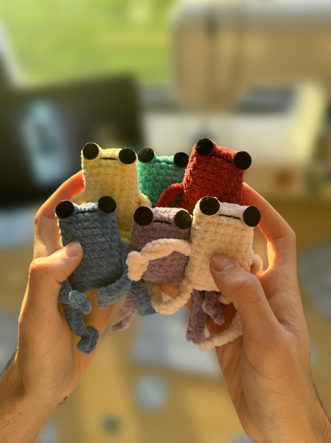 Handmade Crochet Leggy Frog | Crocheted Plushie | Felt Eyes - Etsy